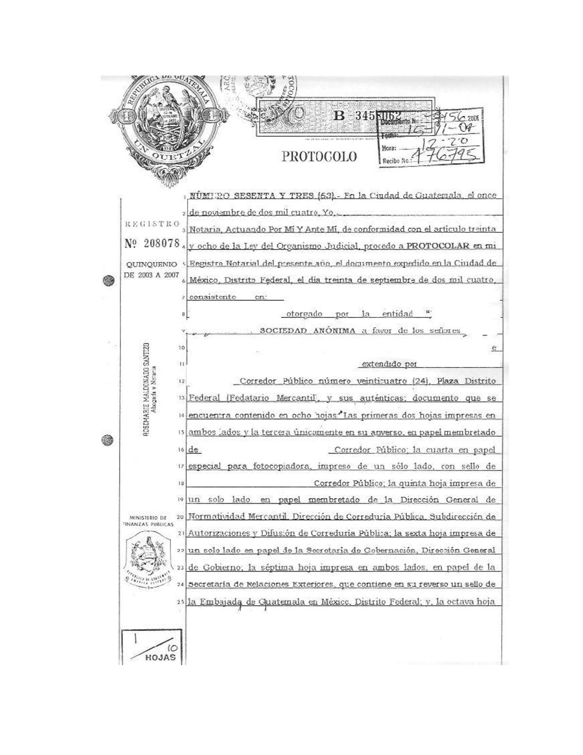 Acta de Protocolización de documentos corporativos con pases de ley - Notariado I - Studocu