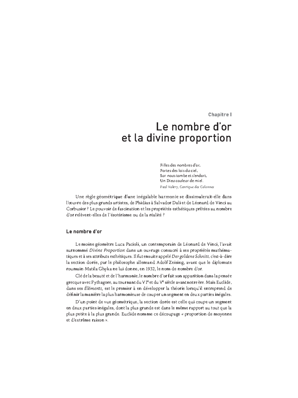 Nomme d’or 2 - Chapitre I Le nombre d’or et la divine proportion Filles ...