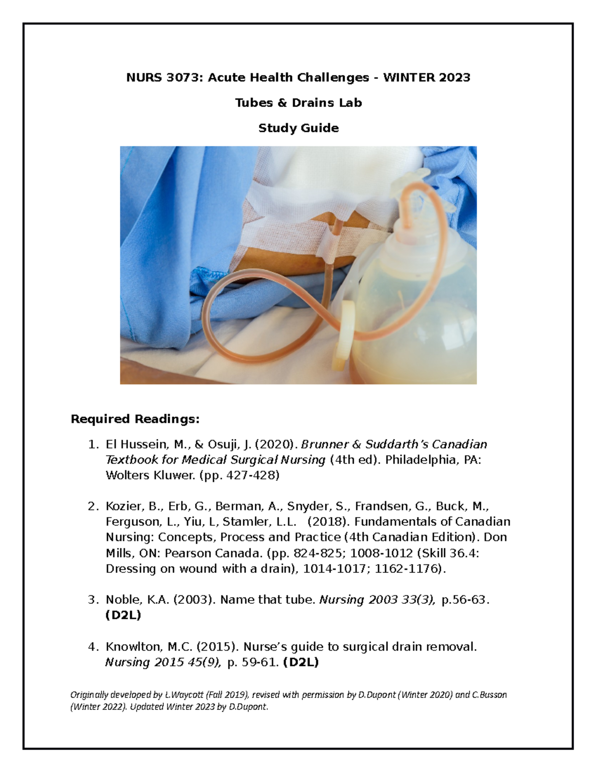 LAB 3 Tubes Drains Study Guide Answers NURS 3073 Acute Health lab-3-tubes-drains-study-guide-answers-nurs-3073-acute-health