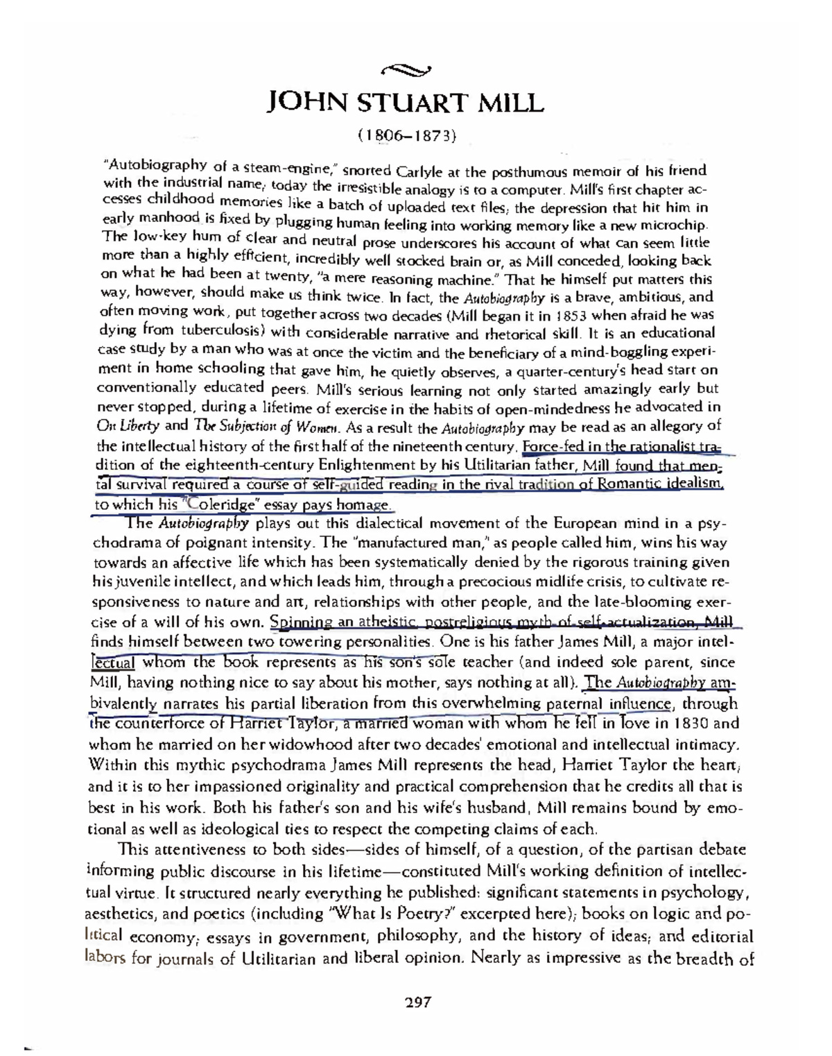 Mill, What is Poetry - JOHN STUART MILL ####### ( 1 96-1873 ...