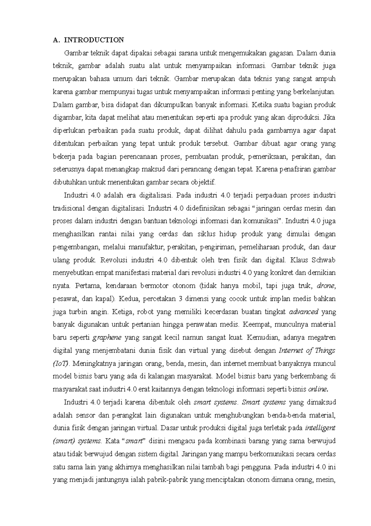 Paper role engineering drawing - A. INTRODUCTION Gambar teknik dapat ...