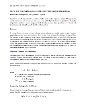 Tutorial WEEK 13 STA - Statistics in Education - Studocu