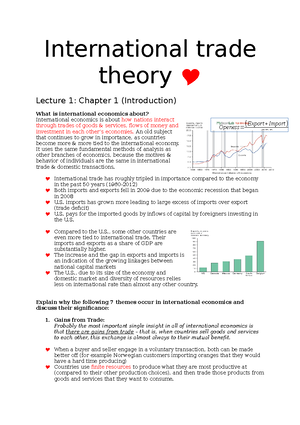 Exercise 4 with solutions - Exercise 4 International Trade Theory Jonna ...