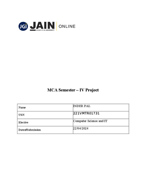 Project Interim Report Template - Msc. Computer science and IT ...