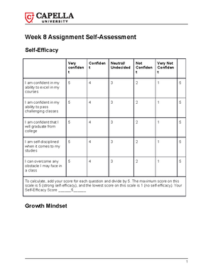 Cf week 8 self reflection - Week 8 Self-Reflection Worksheet Directions ...