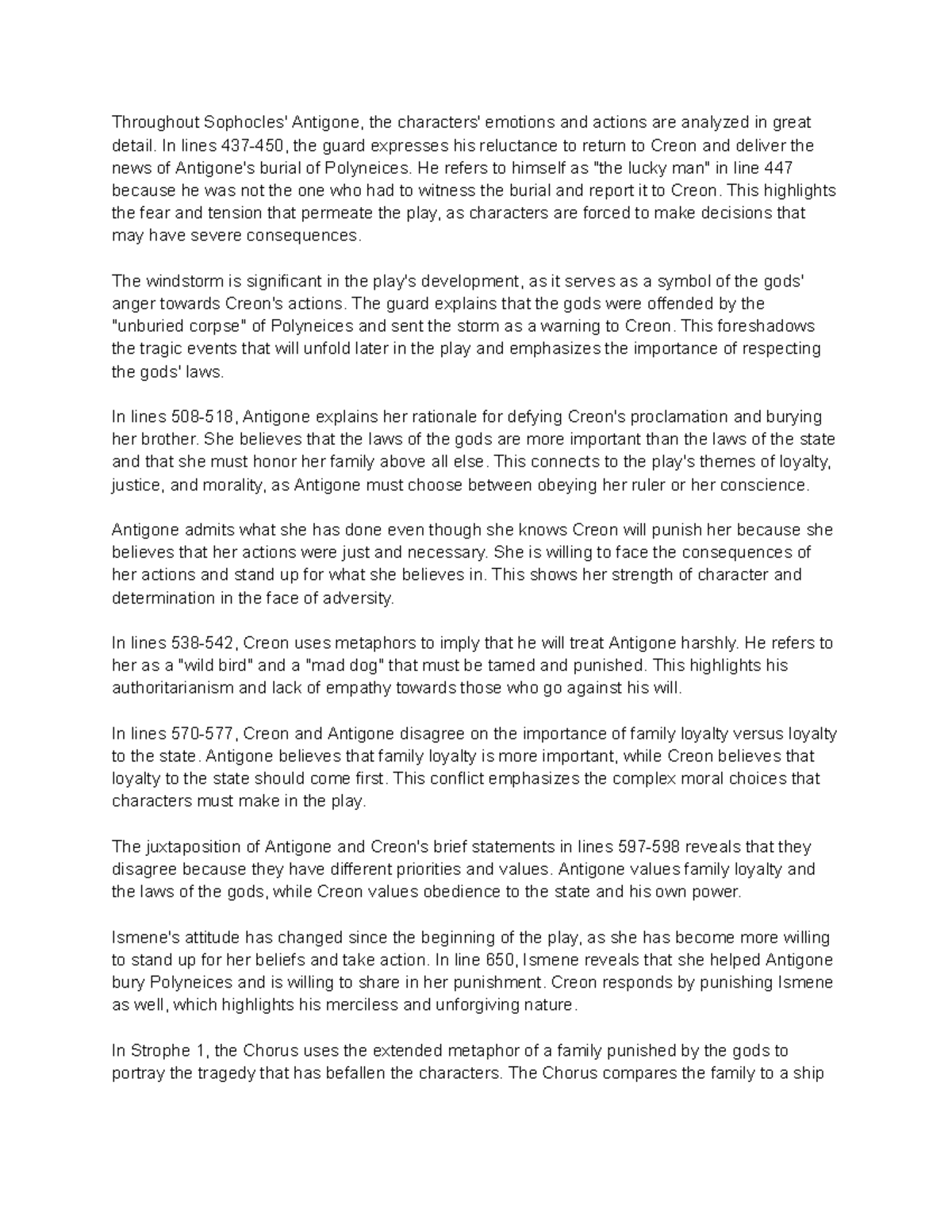 4.12 Antigone Second Read Questions - Throughout Sophocles' Antigone ...