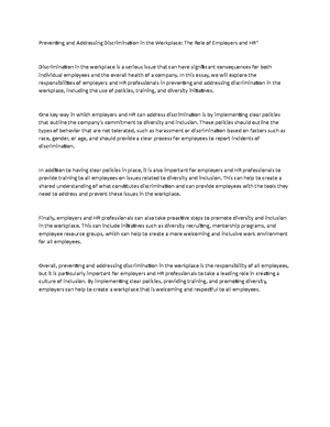 The Personal Cost of Discrimination in the Workplace - The Personal ...