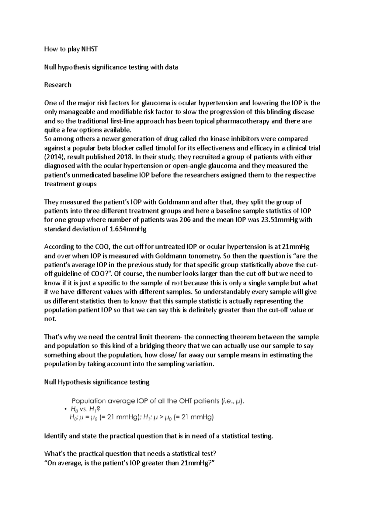 How to play NHST (5) - simon notes - How to play NHST Null hypothesis ...