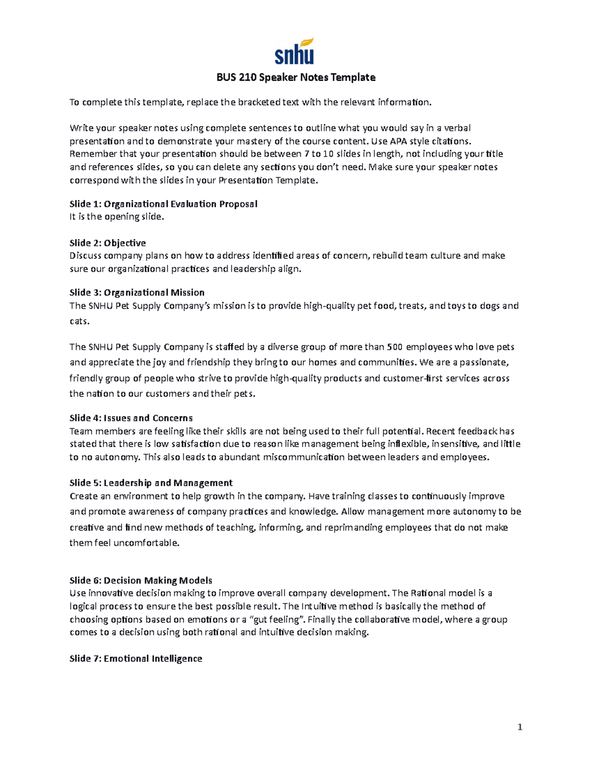 BUS 210 Speaker Notes - power point breakdown - BUS 210 Speaker Notes ...