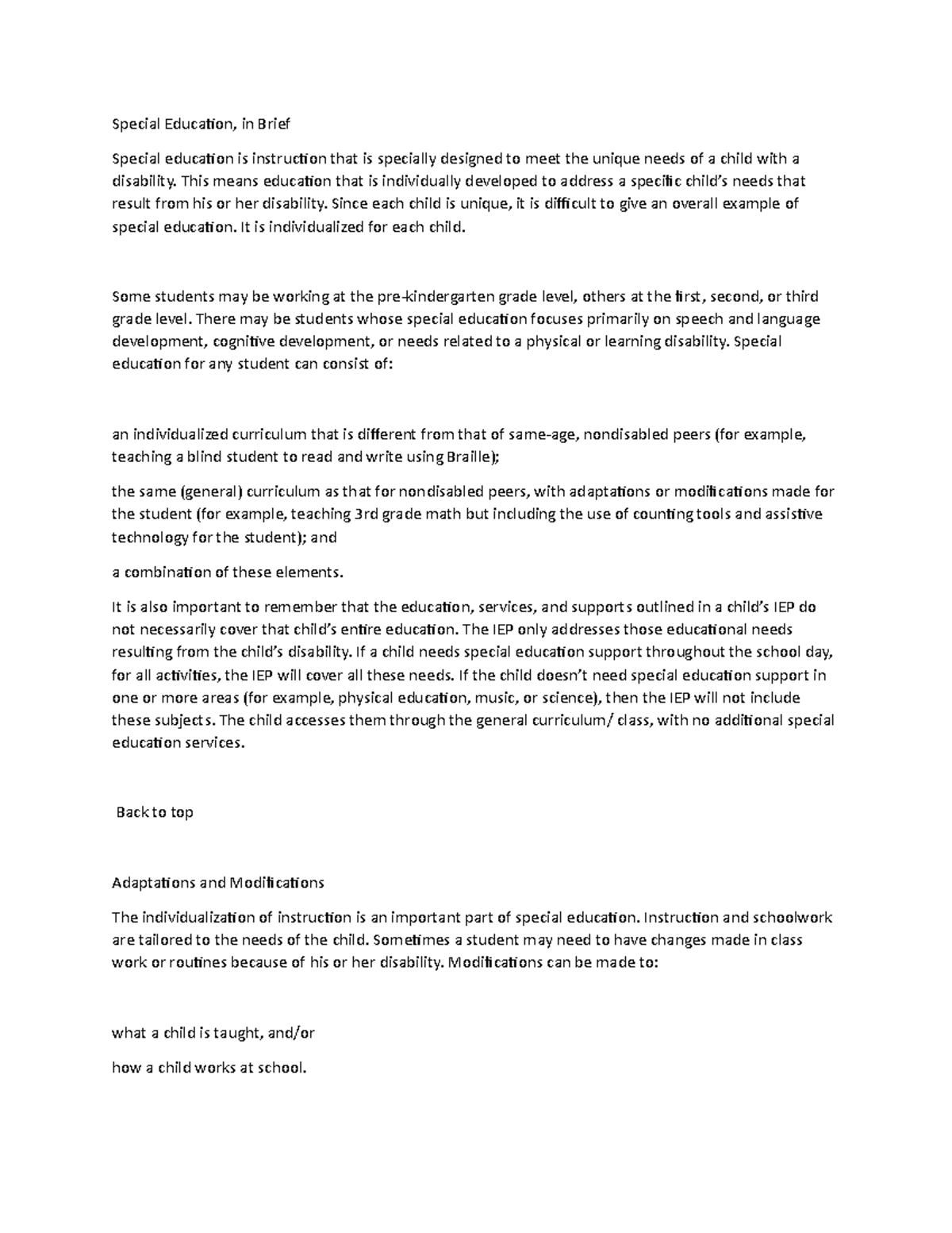 Special Education Special Education Special Education - Special ...