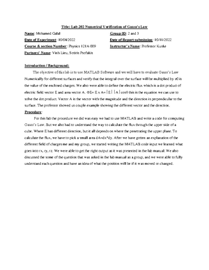 Lab 215 - lab 215 - Title: Lab 215 Ohm’s Law – Current, Voltage, and ...