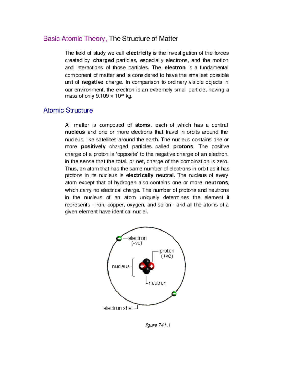 Atomic theory - its lecture note. - Basic Atomic Theory, The Structure ...