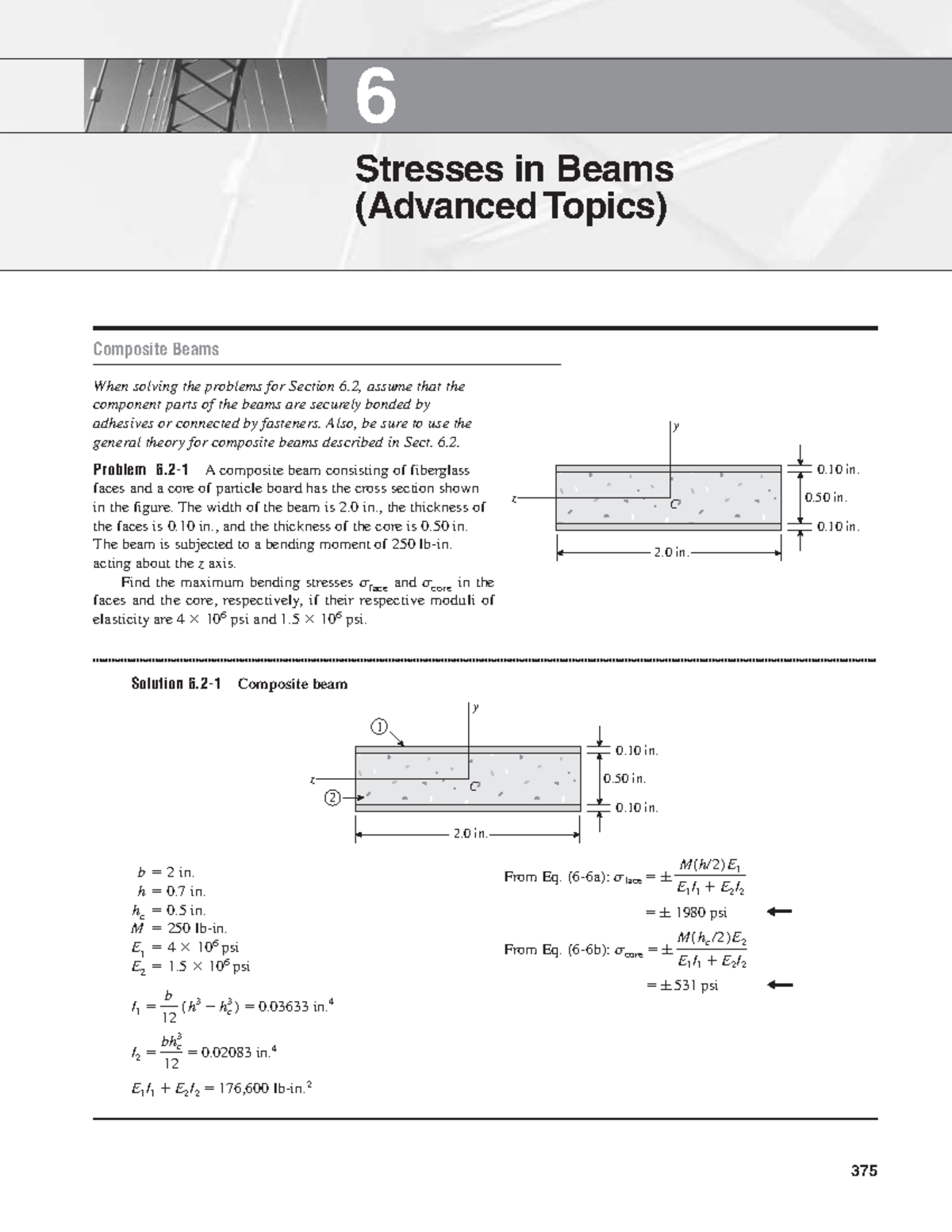 Mechanics of Materials Chap 06-01 - Composite Beams When solving the ...