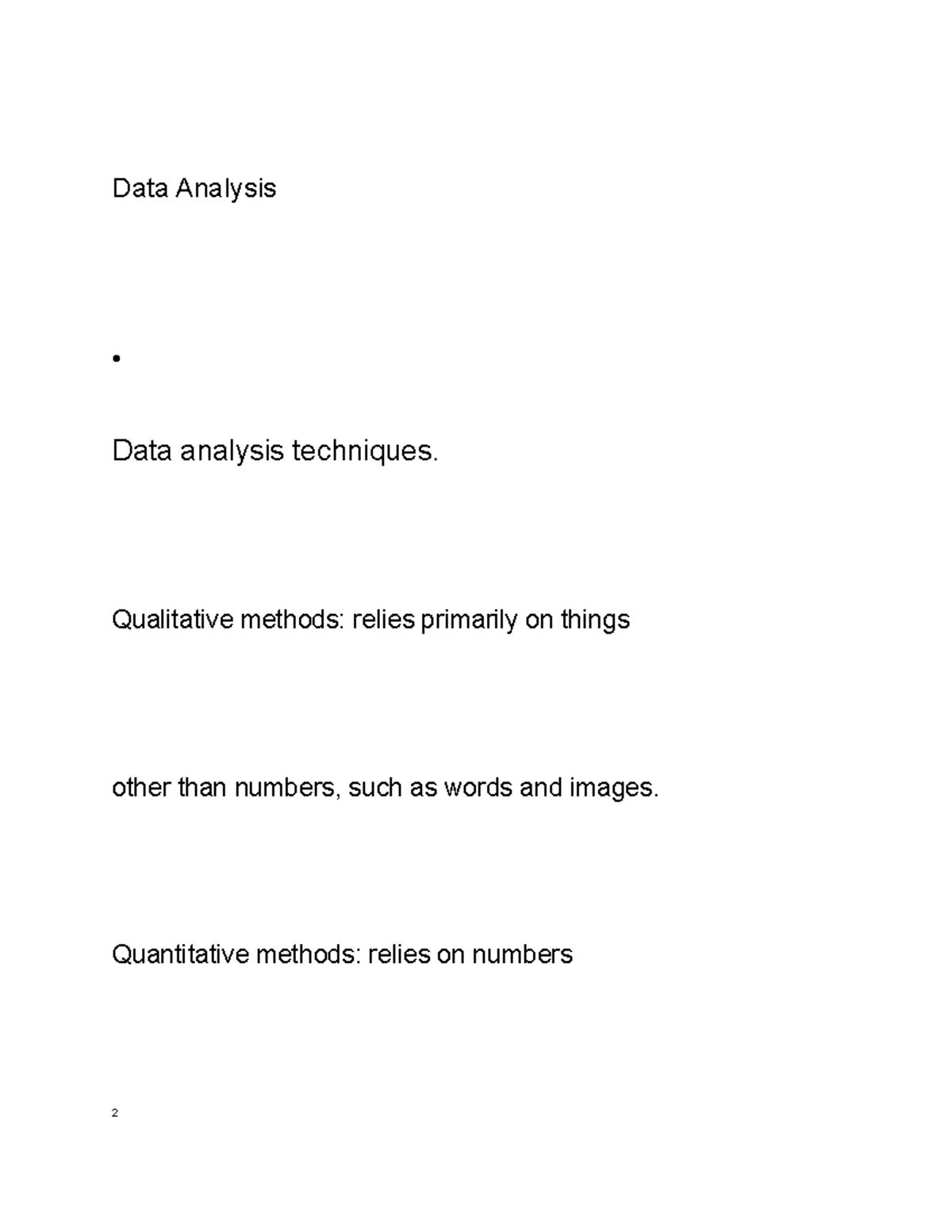 Research Methods Data Analysis Data Analysis • Data Analysis 0472