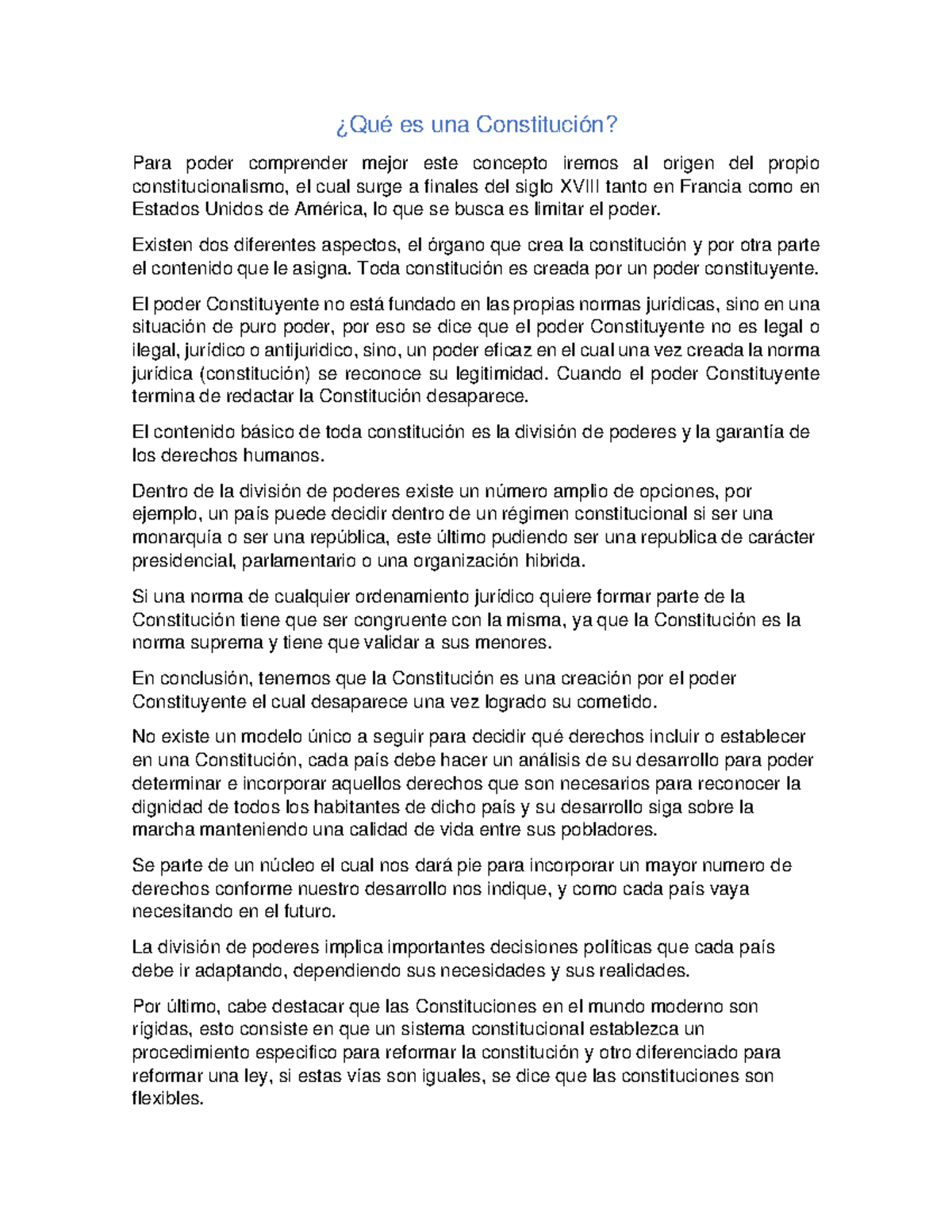 ¿Qué es una Constitución - ¿Qué es una Constitución? Para poder ...