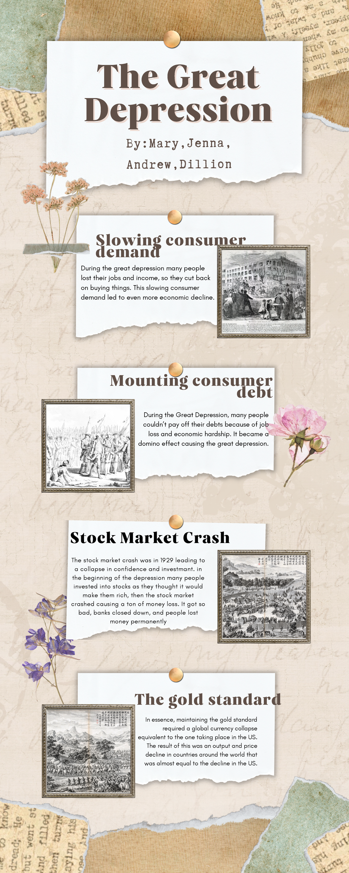 The Great Depression - idk - Slowing consumer demand Mounting consumer ...