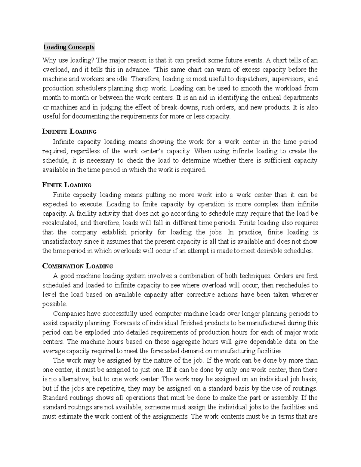 Loading Concepts - Loading Concepts Why use loading? The major reason ...