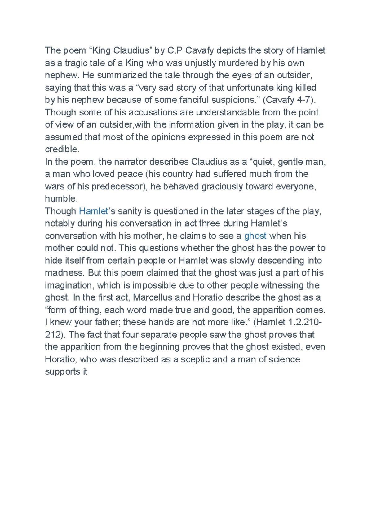 King Claudius-Cavafy - Poem King Claudius by C P Cavafy - The poem ...