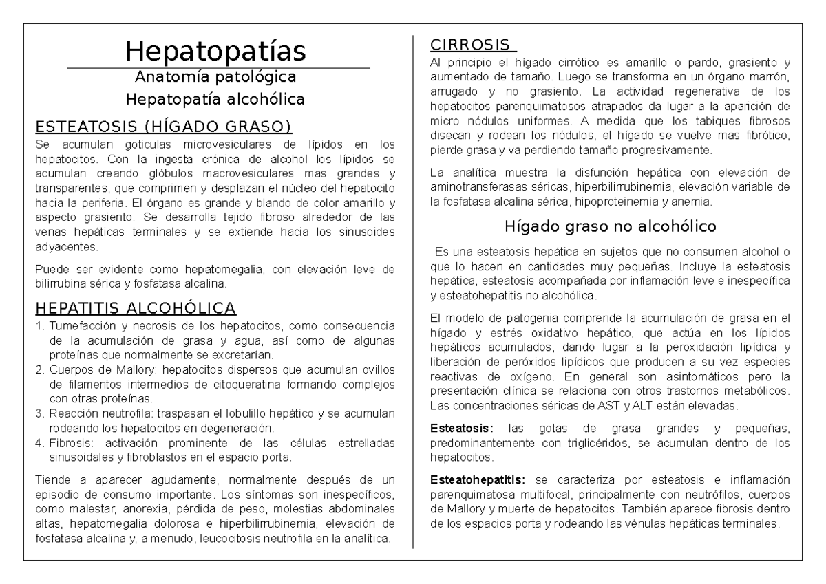 3- Hepatopatías - Hepatopatias - Hepatopatías Hepatopatía alcohólica ...