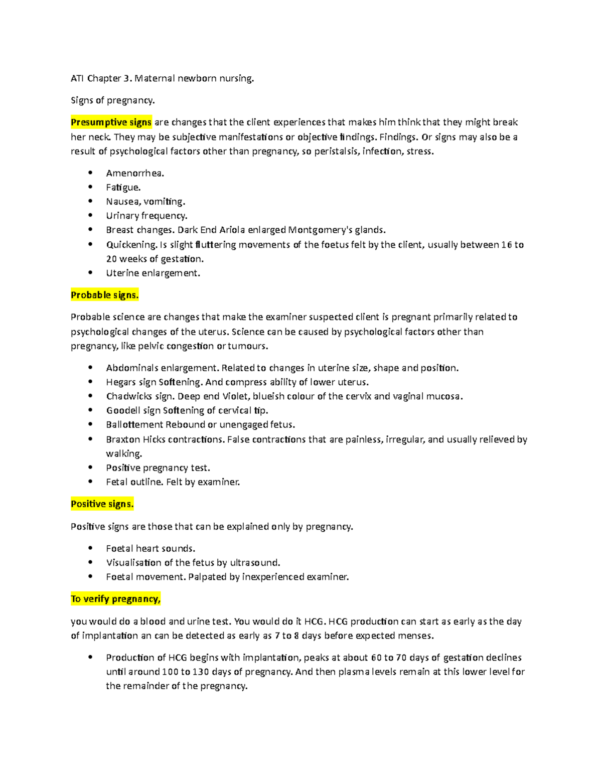 ATI maternal newborn nursing chap 3 - ATI Chapter 3. Maternal newborn ...