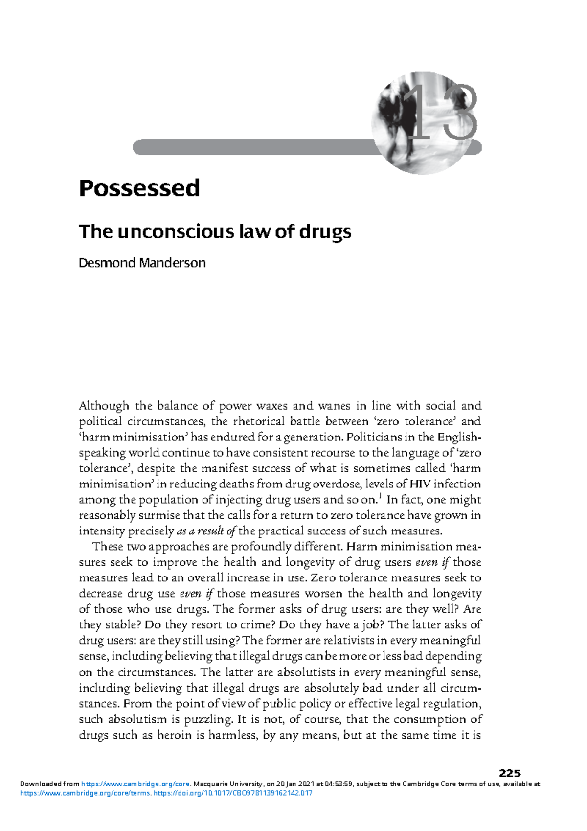 Week 5 Reading 4 Desmond Anderson - 13 Possessed The unconscious law of ...