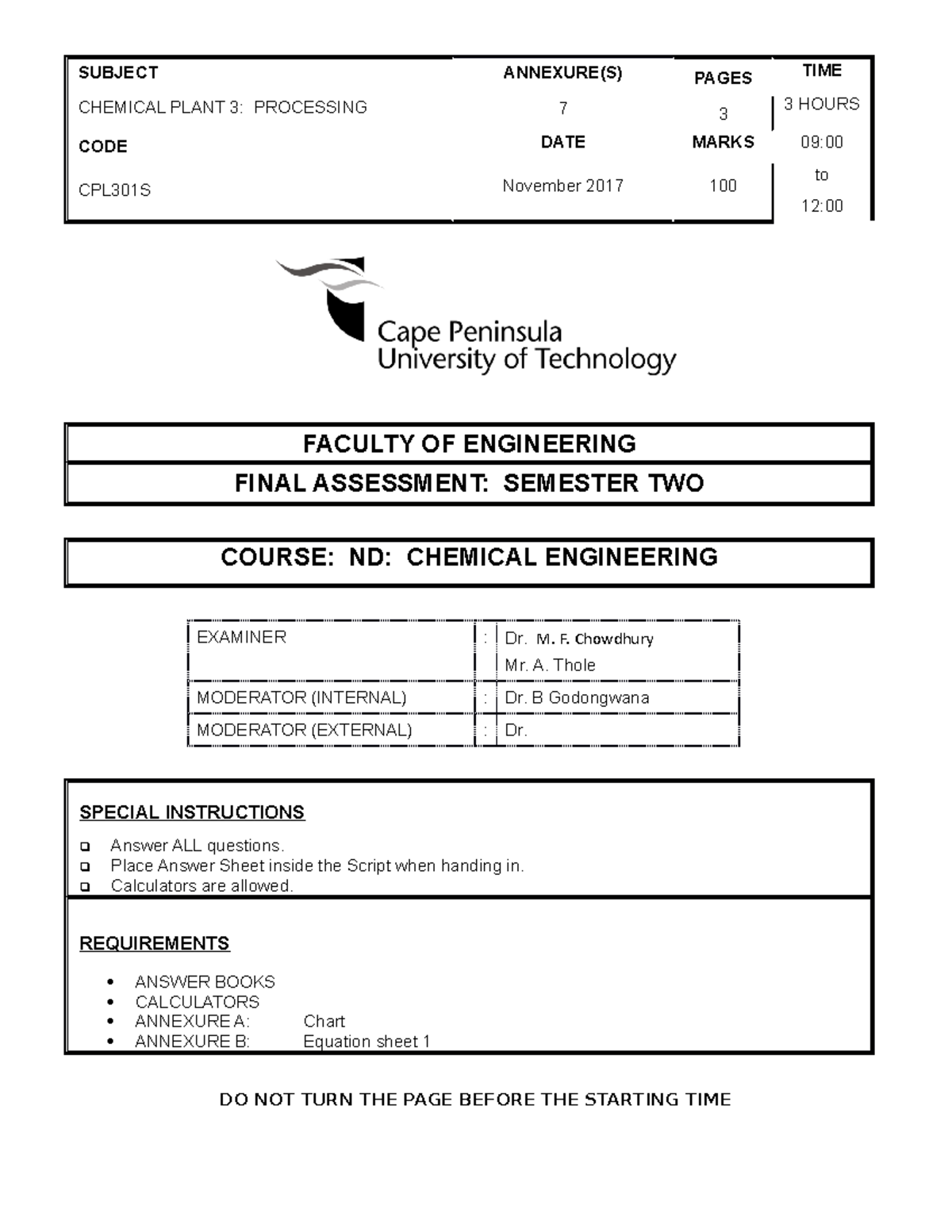 Final 20 July 2017, questions and answers - SUBJECT ANNEXURE(S) PAGES ...