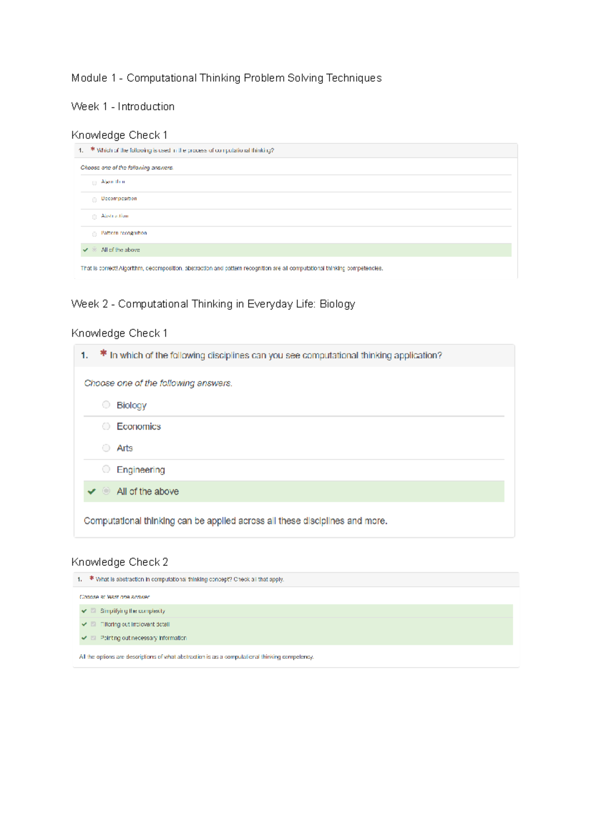 CC0002 LAMS - ..... - Module 1 - Computational Thinking Problem Solving Techniques Week 1 ...