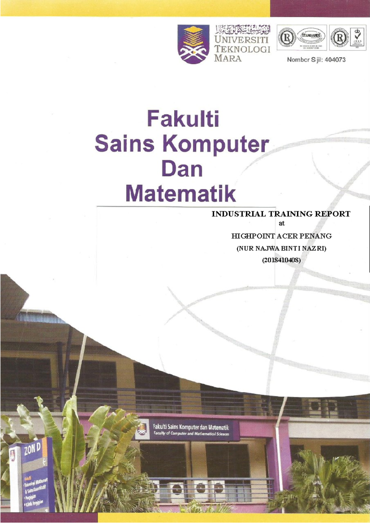 Universiti Teknologi MARA - Computer Science ( Information Technology ...