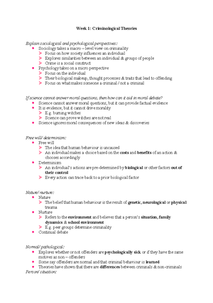Criminology Trait Theory - Chapter 5 Trait Theory Introduction to Trait ...