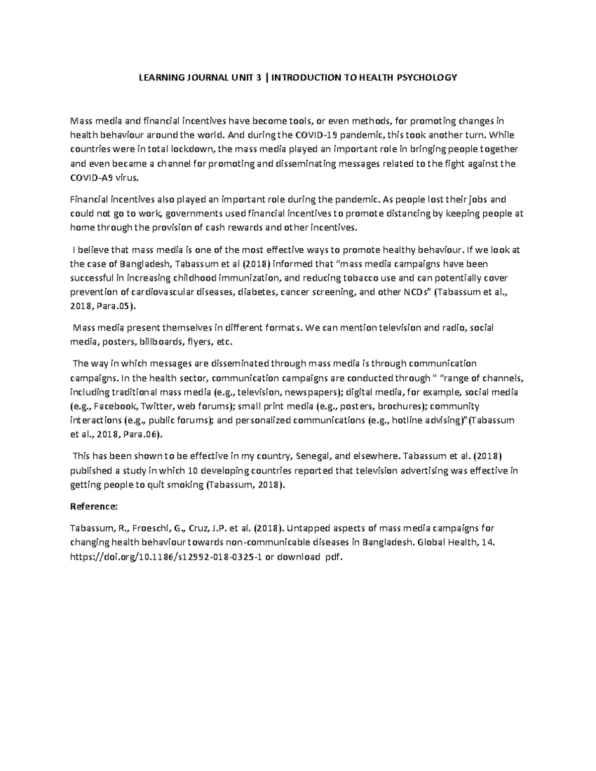 Learning journal unit 3 - LEARNING JOURNAL UNIT 3 | INTRODUCTION TO ...