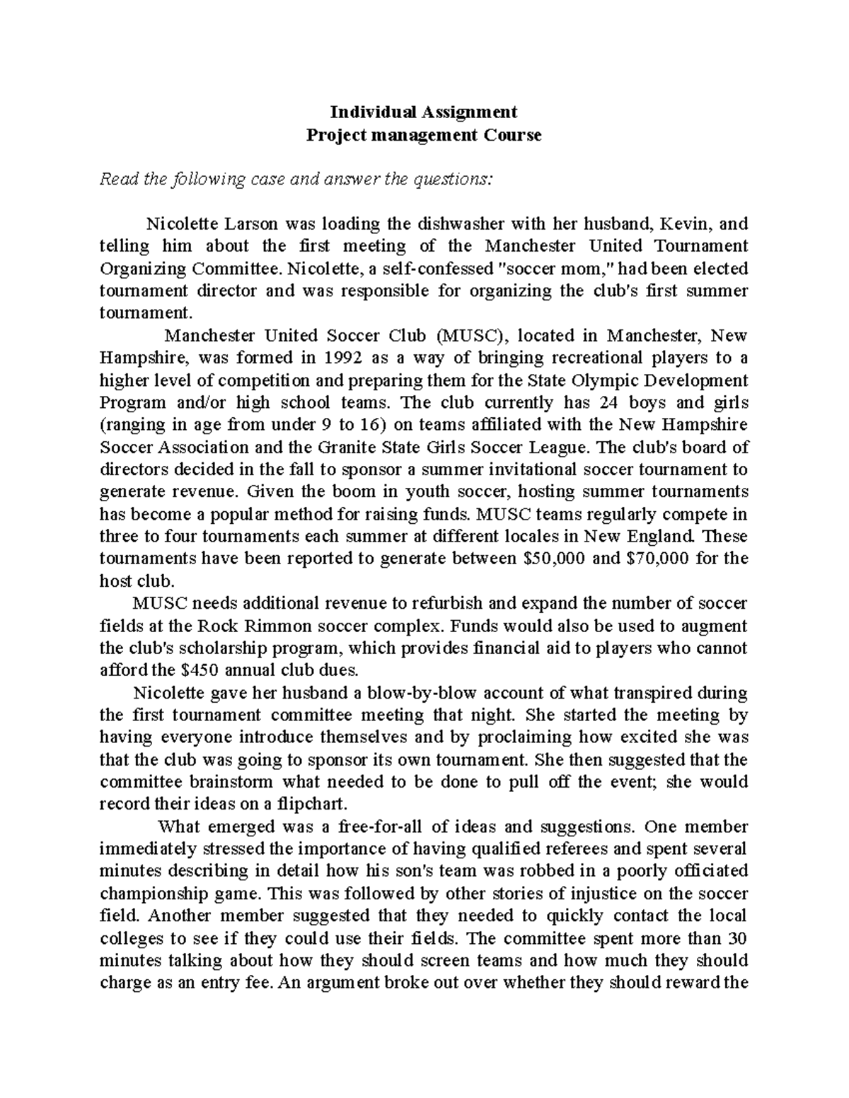 Individual-Assignment-PM - Individual Assignment Project management ...