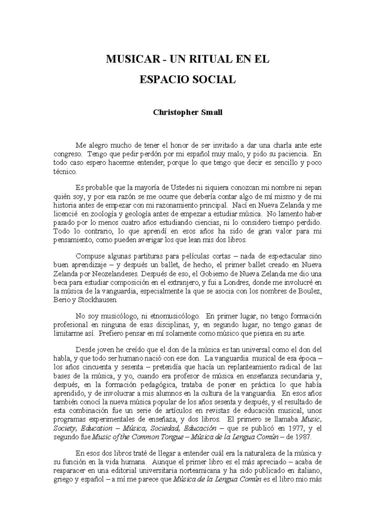 El musicar el musicar historia - MUSICAR - UN RITUAL EN EL ESPACIO ...