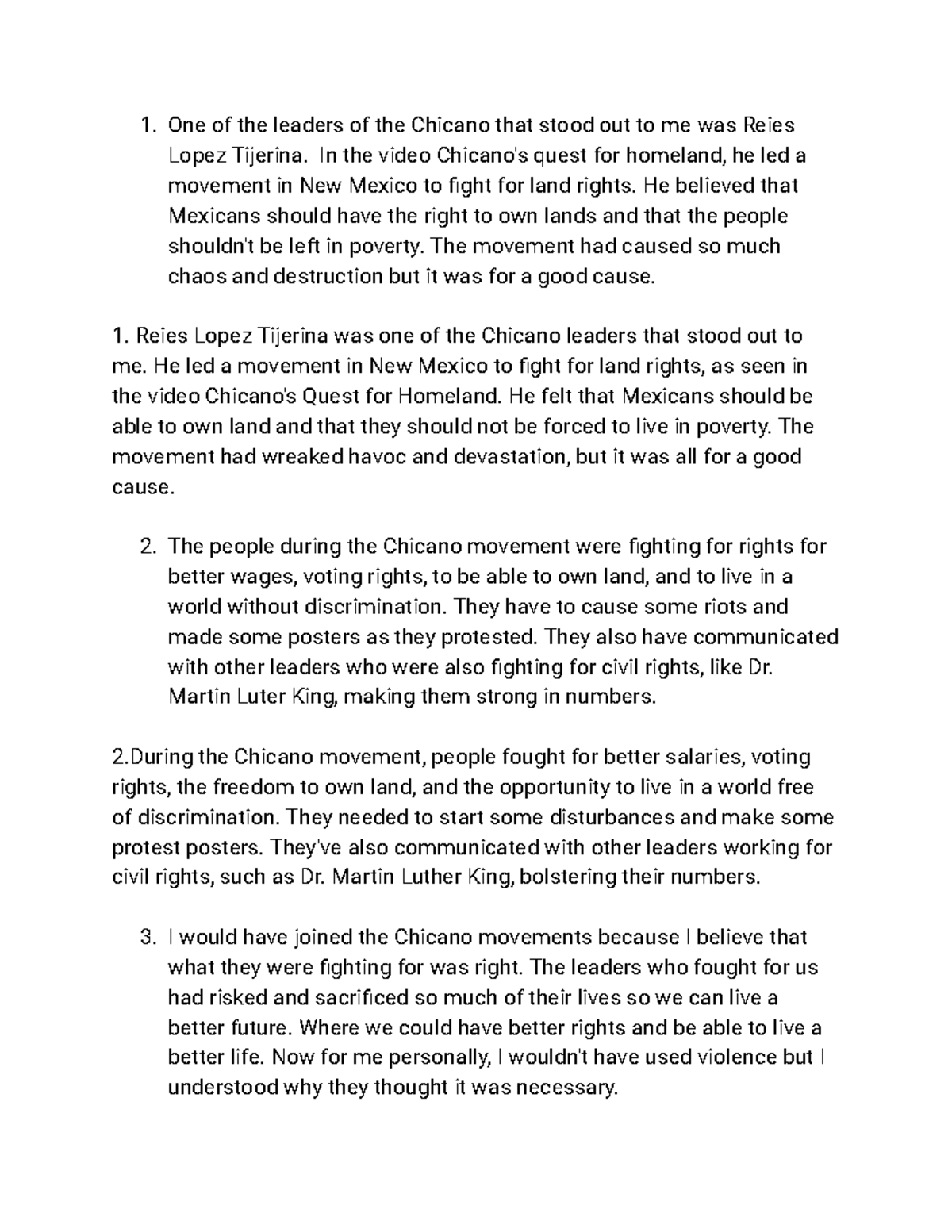 ETH- Discussion Module 8 Chicano Movement Part 1 - One of the leaders ...