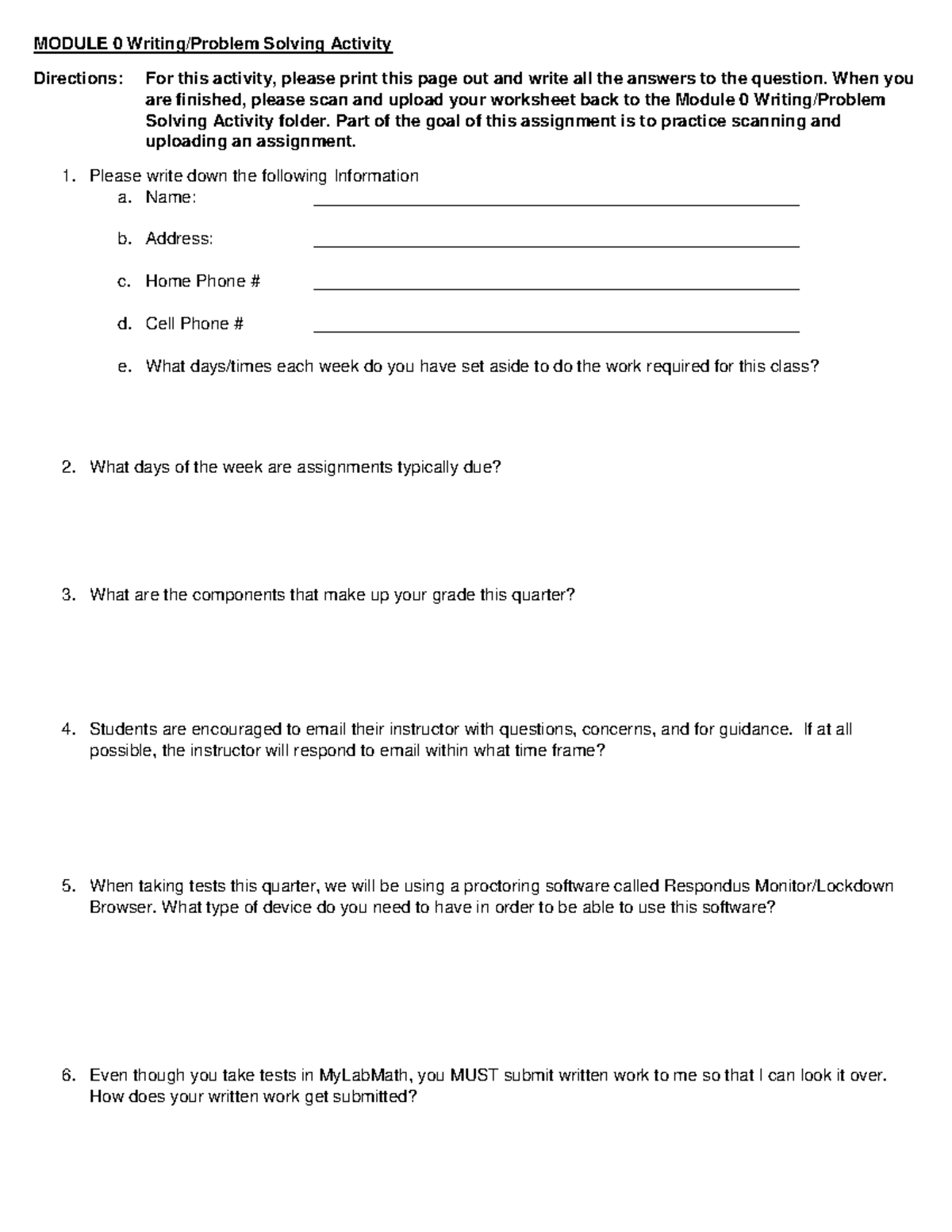 Module 0 WPSA with Respondus-5 - MODULE 0 Writing/Problem Solving ...