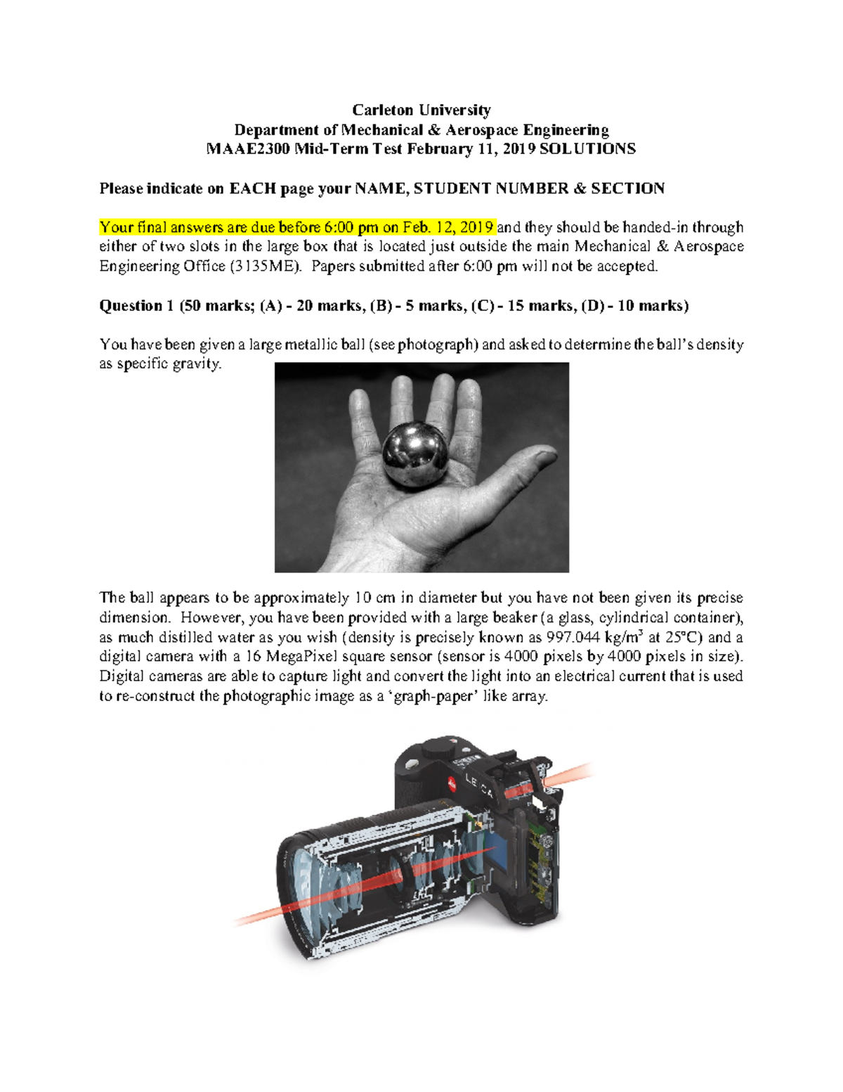 Midterm February 2019, answers - Carleton University Department of ...