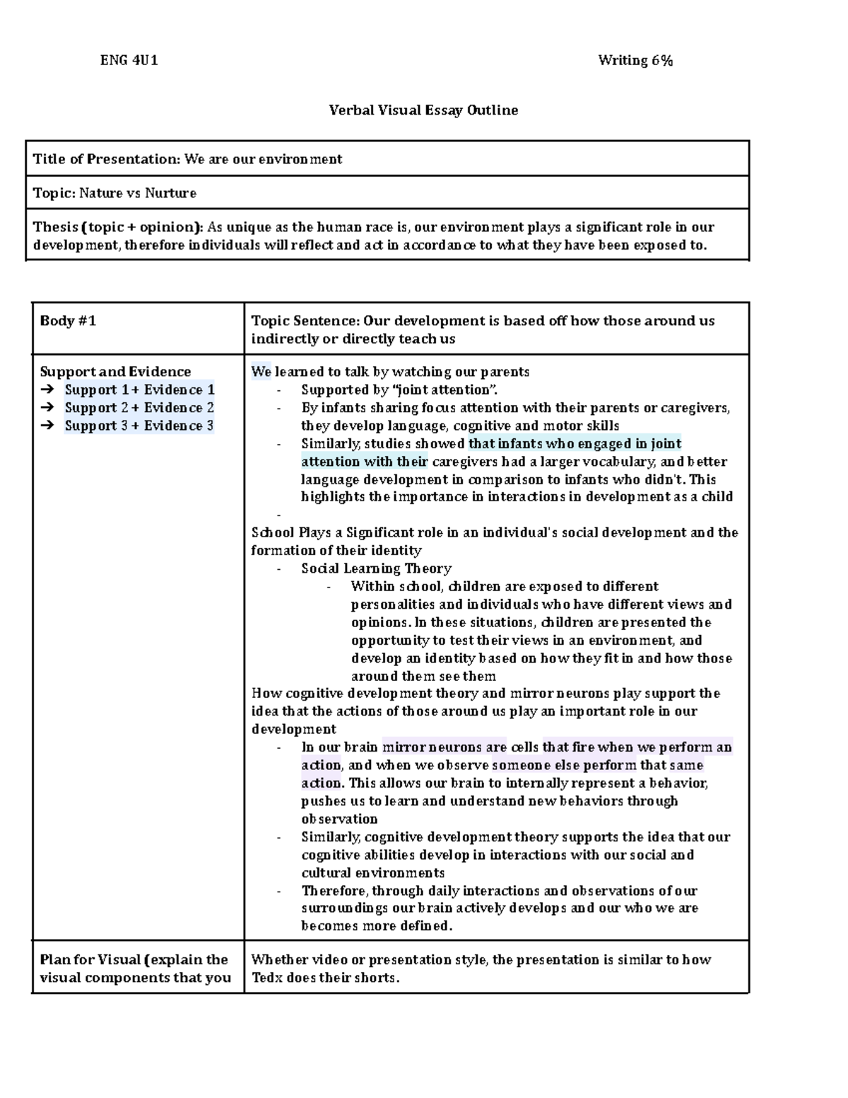 Verbal Visual Essay Outline- Elijah Mensah - Verbal Visual Essay ...