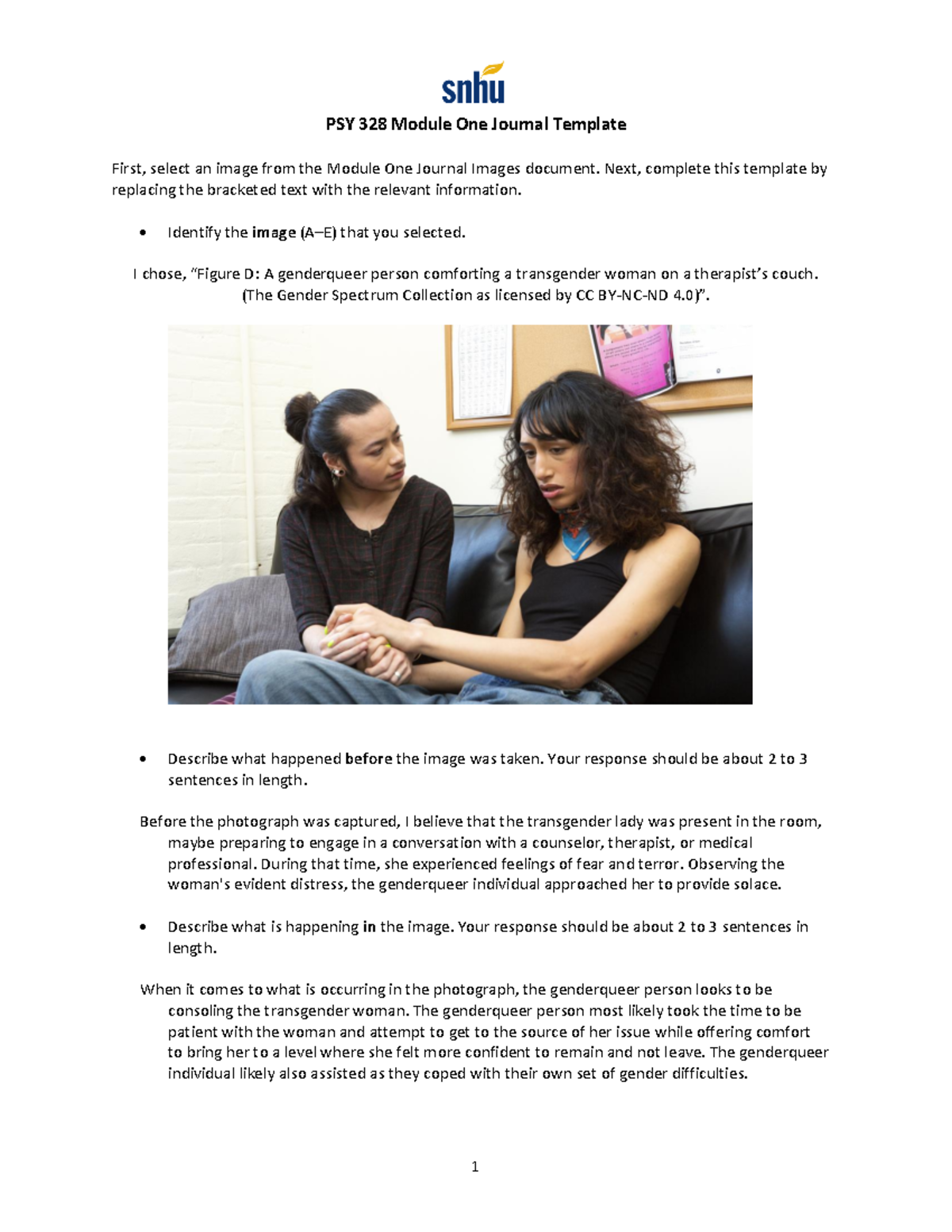 Module One Journal-PSY238 - 1 PSY 328 Module One Journal Template First ...