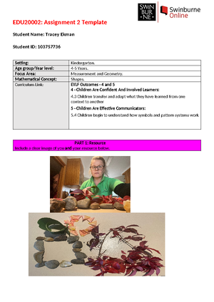 EDU2000 2 Assignment 3 - Raquel Said - EDU20002: Assignment 3 Template ...