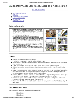 General Physics Lab Equilibrium of Vector Forces - 7/21/2017 General ...