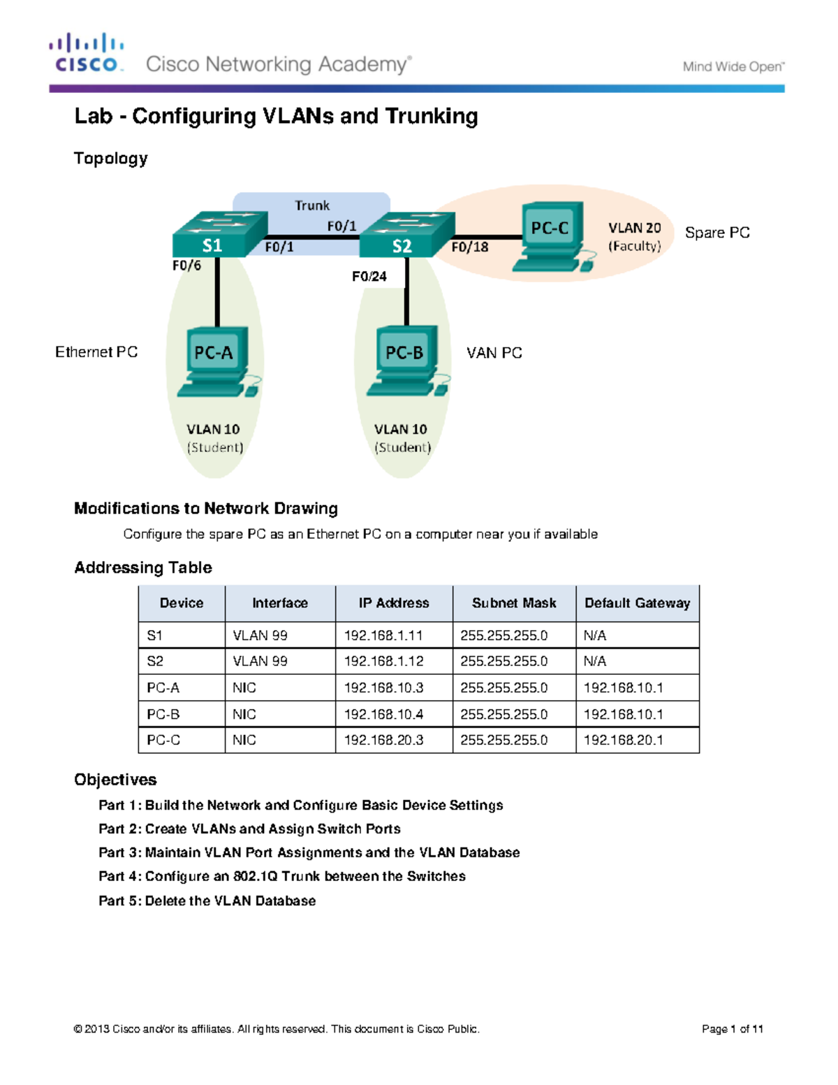 Lab SU-4a - Week 4 tutorial lab work - © 2013 Cisco and/or its ...