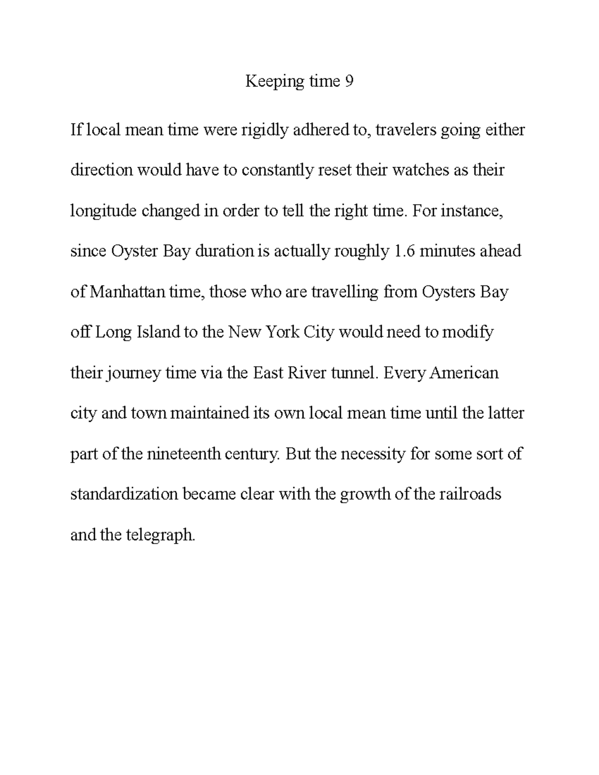 Keeping time 9 - Material course - Keeping time 9 If local mean time ...