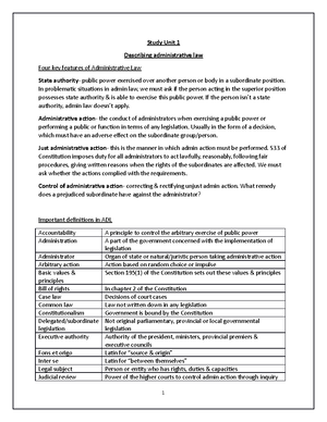 Administrative Law - This is a complete summary of the study guide ...