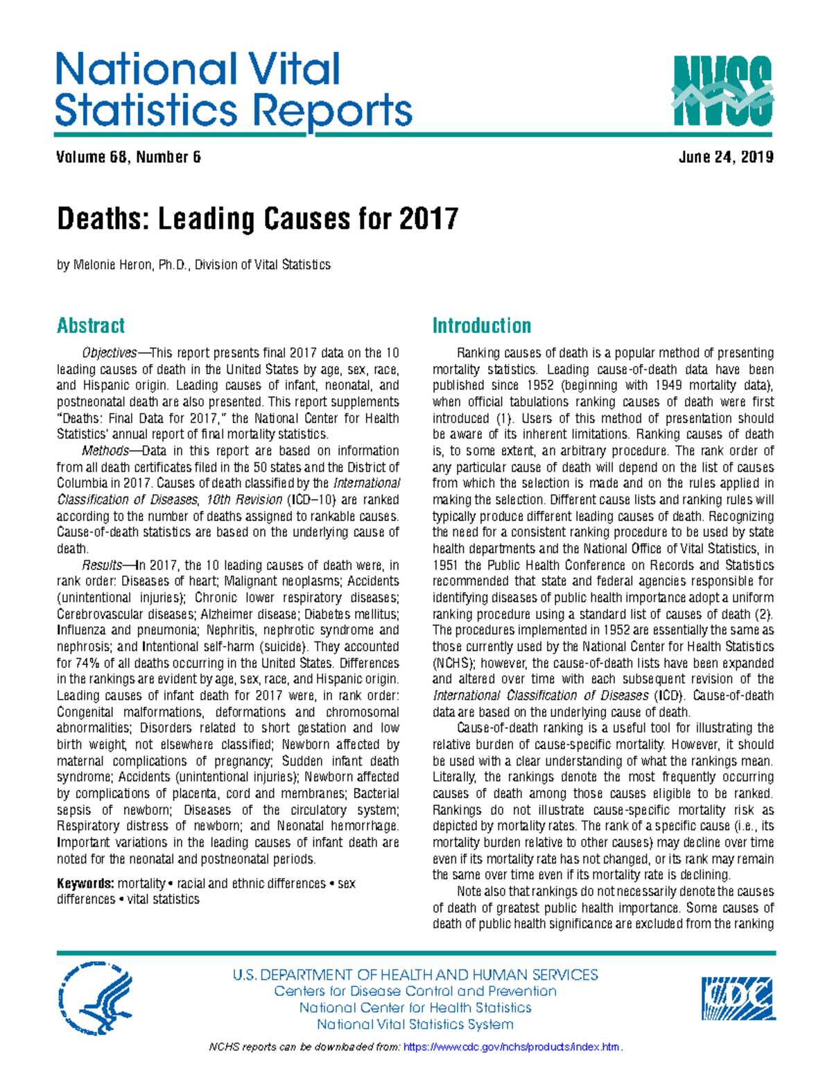 Nvsr68 06-508 - Lecture notes. - National Vital Statistics Reports ...