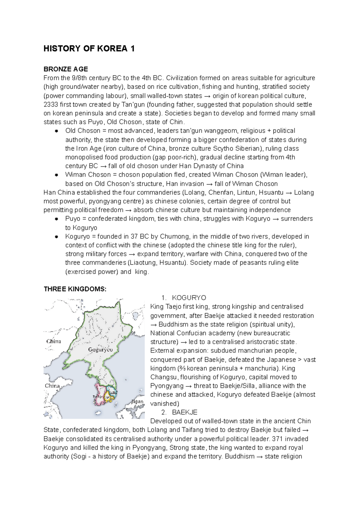 History OF Korea 1 - appunti storia della corea 1 - HISTORY OF KOREA 1 ...