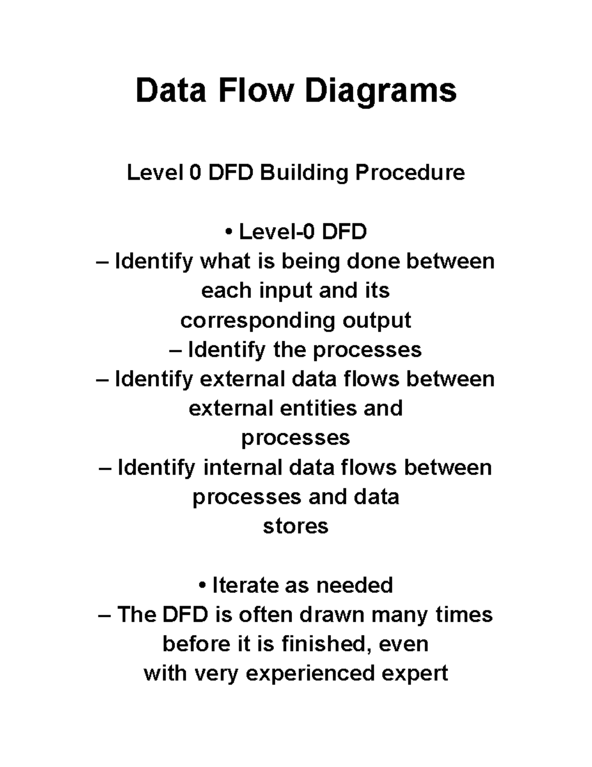 Data Flow Diagrams - Data Flow Diagrams Level 0 DFD Building Procedure ...