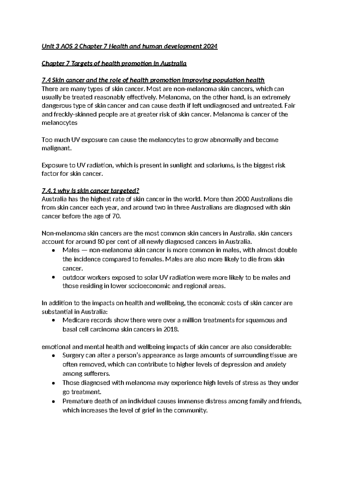 Chap 7 - chapter summary- jacaranda textbook - Unit 3 AOS 2 Chapter 7 ...