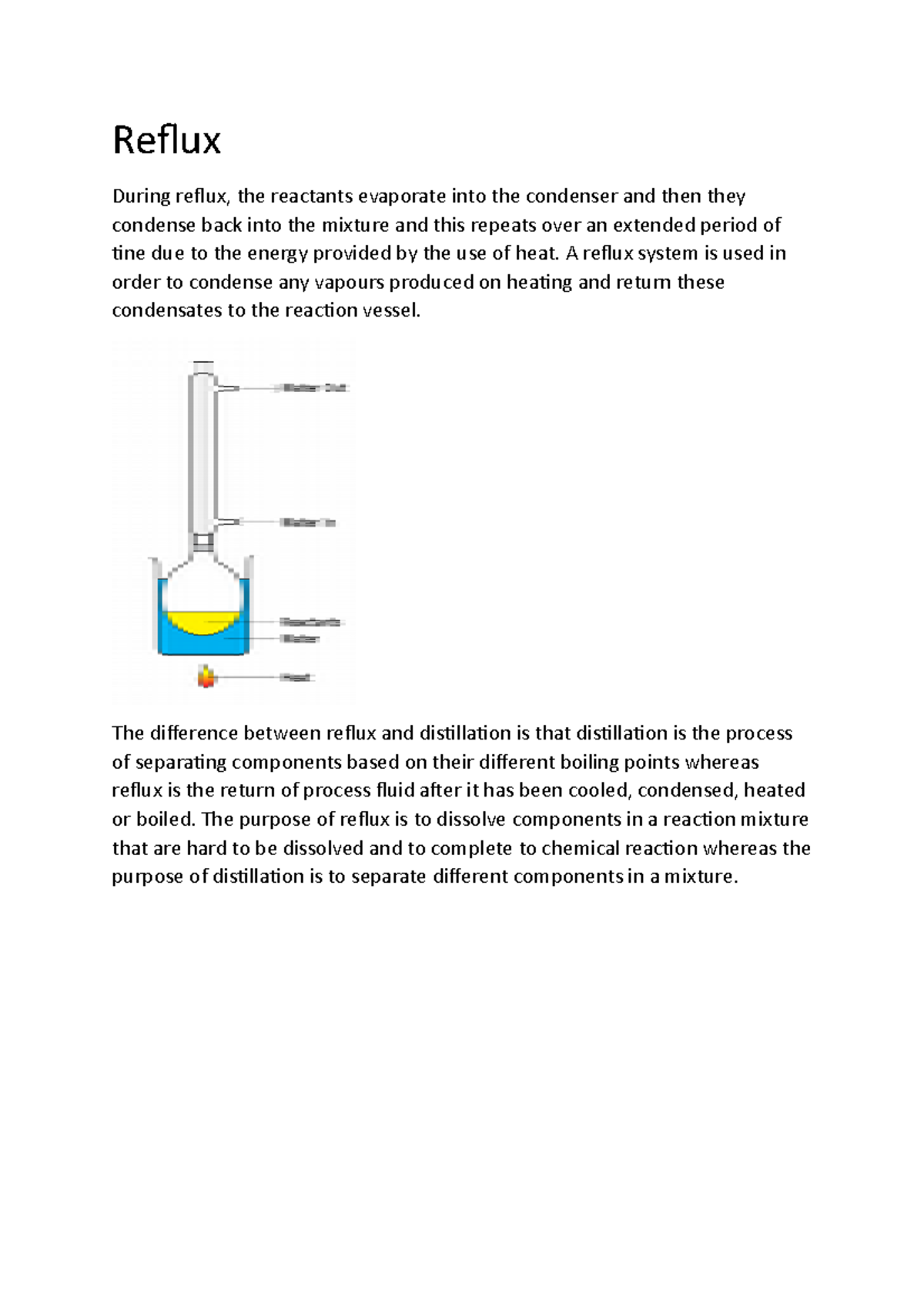 Reflux - descriptive - Reflux During reflux, the reactants evaporate ...
