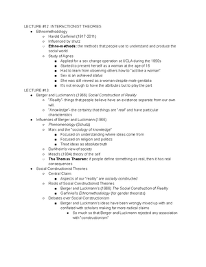 SOC Theory Final Study Guide - SOC 3000 Final Study Guide George Simmel ...
