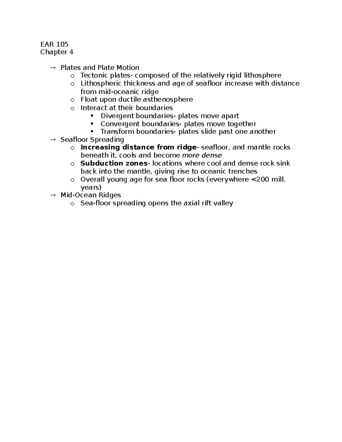 Ch. 4 cont - continued notes from prof. fitzgerald's chapter 4 notes ...