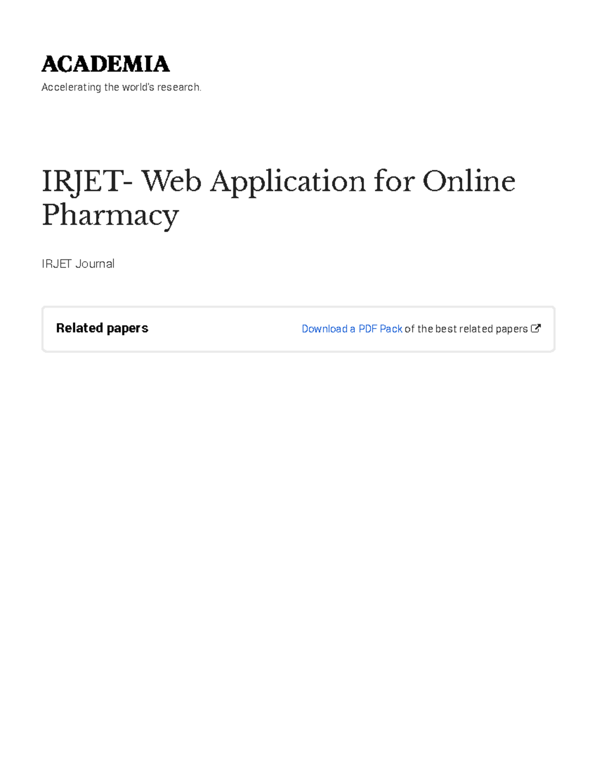 Online Pharmacy Irjet-V6I43192019 0620-17006-1b34a6-with-cover-page-v2 ...